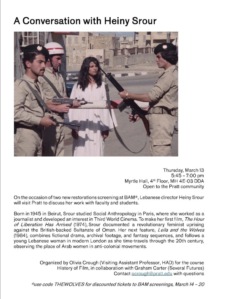 A Conversation with Heiny Srour – History of Art and Design Department ...